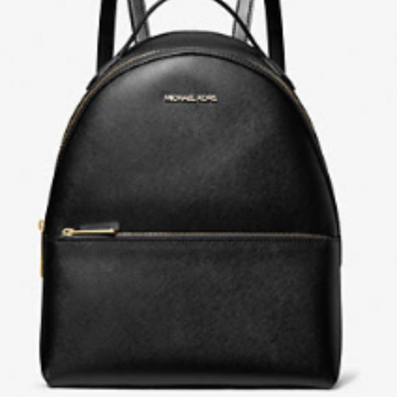 Sheila Medium Faux Saffiano Leather Backpack